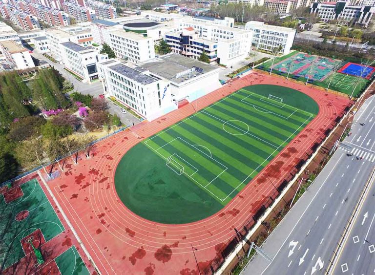Pingdu City Staff Technical School - padel court | landscaping grass ...