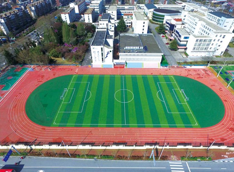 Pingdu City Staff Technical School - padel court | landscaping grass ...