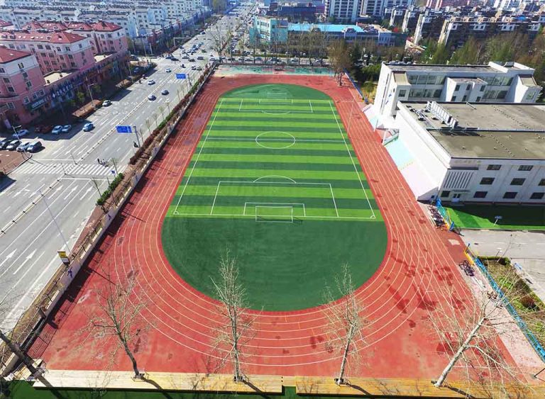 Pingdu City Staff Technical School - padel court | landscaping grass ...